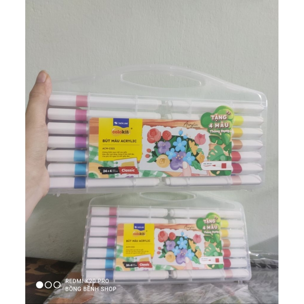 Bút màu Acrylic Markers Thiên Long Colokit 24+4 màu | Shopee Việt Nam