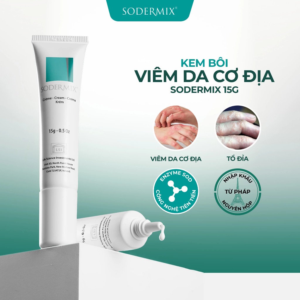 Kem bôi Sodermix giảm nhanh tình trạng viêm da, ngứa, mẩn đỏ, mụn nước ...