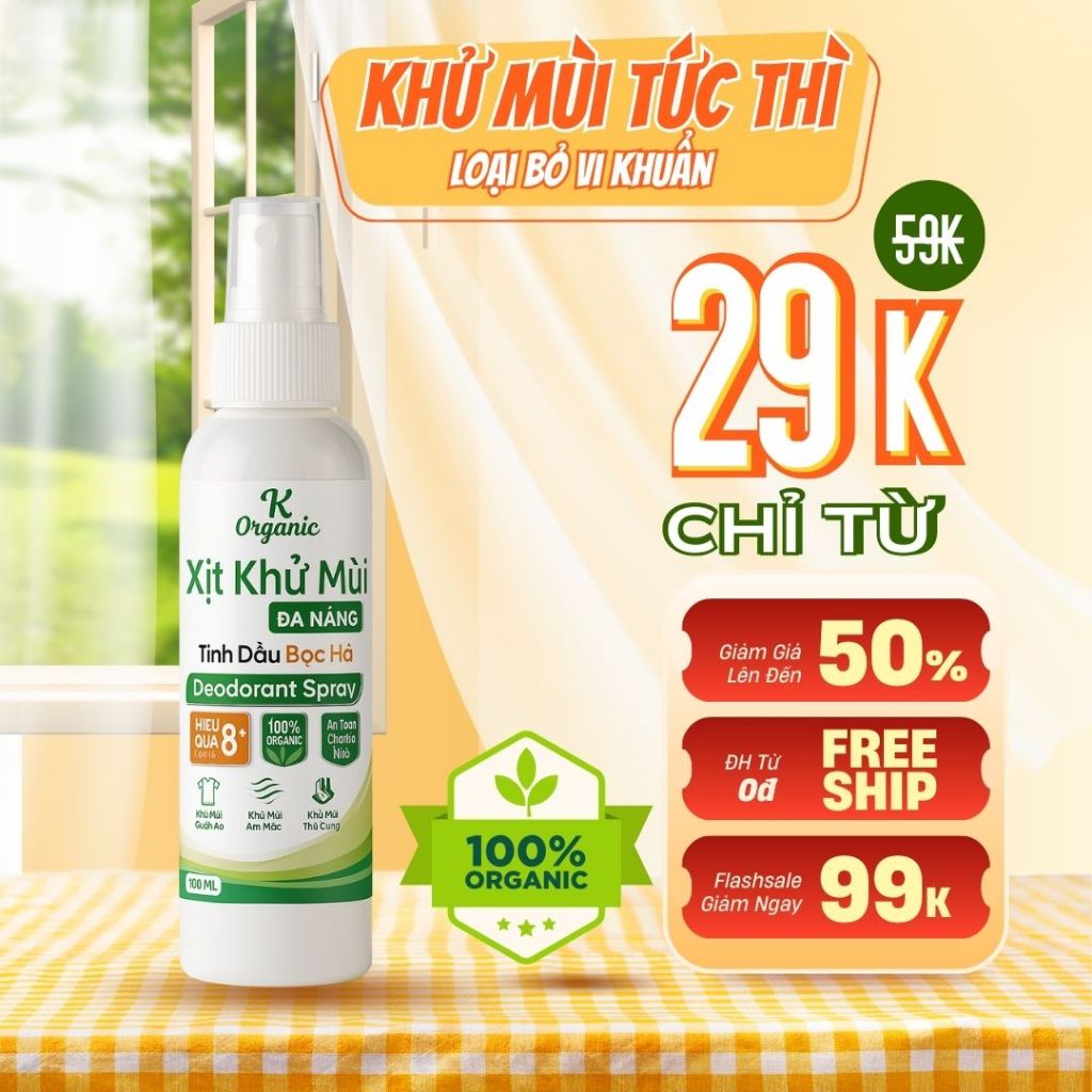 Xịt Khử Mùi Hữu Cơ Đa Năng K-Organic – Khử Mùi Thú Cưng, Giày Dép ...