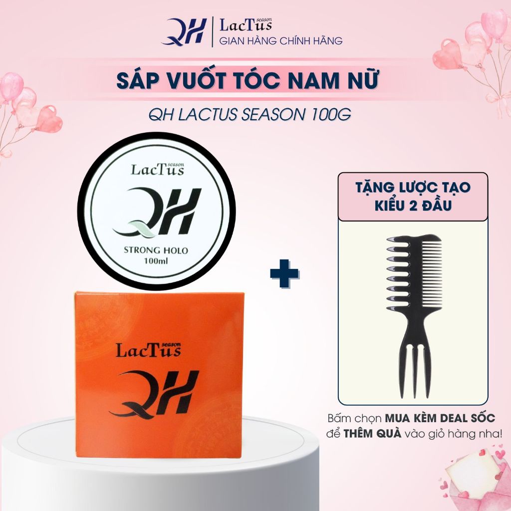 Sáp vuốt tóc nam nữ QH lactus season sáp vuốt tóc mềm gel clay wax nam ...