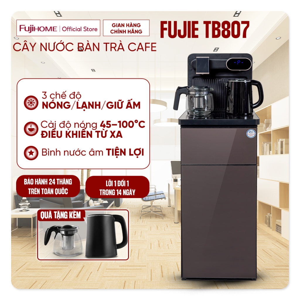 Cây nước nóng lạnh kết hợp bàn trà, cafe FujiE TB807, máy nước nóng ...