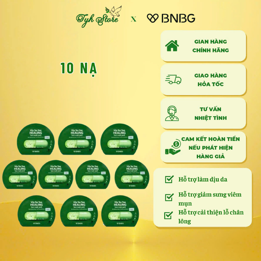 Mặt Nạ BNBG Tràm Trà Hỗ Trợ Làm Dịu, Giảm Sưng Viêm Mụn BNBG Vita Tea ...