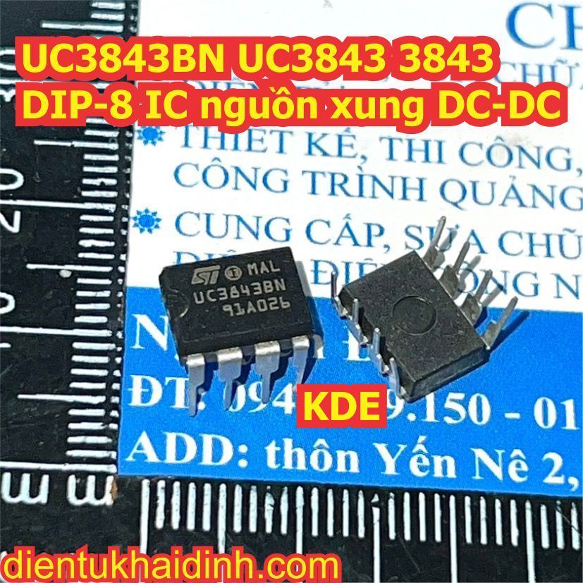 10 con UC3843AN / UC3843BN UC3843 3843 DIP-8 IC nguon xung DC-DC ...