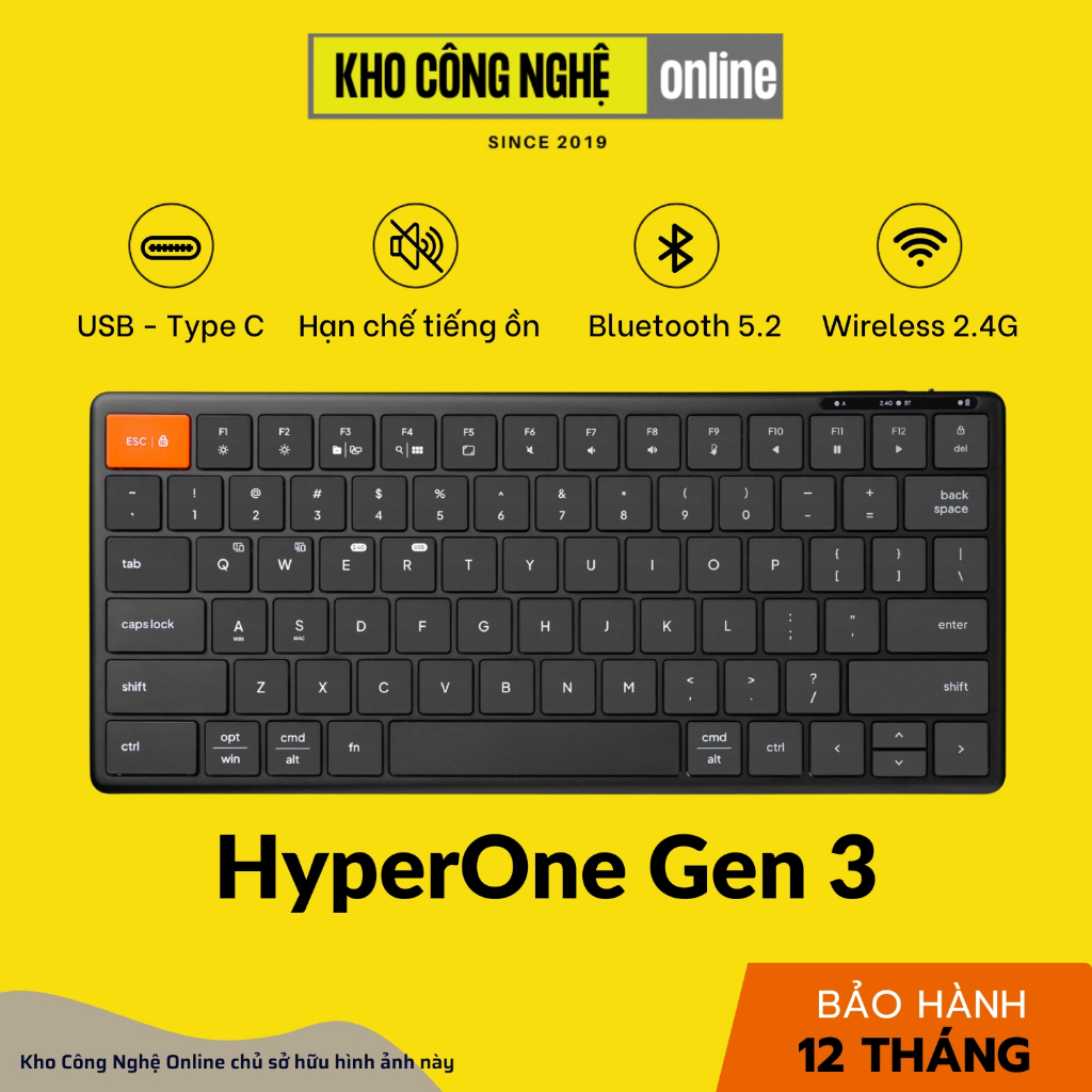 Bàn phím không dây Hyperwork HyperOne Gen 3 (Hàng Chính Hãng) | Shopee Việt Nam