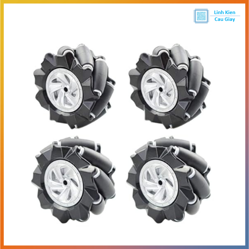 Bánh Xe Mecanum Đa Hướng 100mm (Gồm 4 bánh, không kèm chốt đồng ...