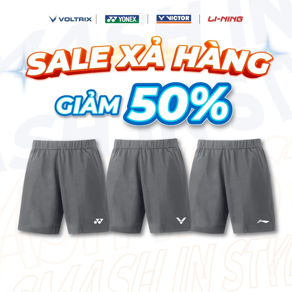 XẢ HÀNG LẺ SIZE Quần Thun YONEX, LINING, VICTOR Màu Xám Logo Thêu ...