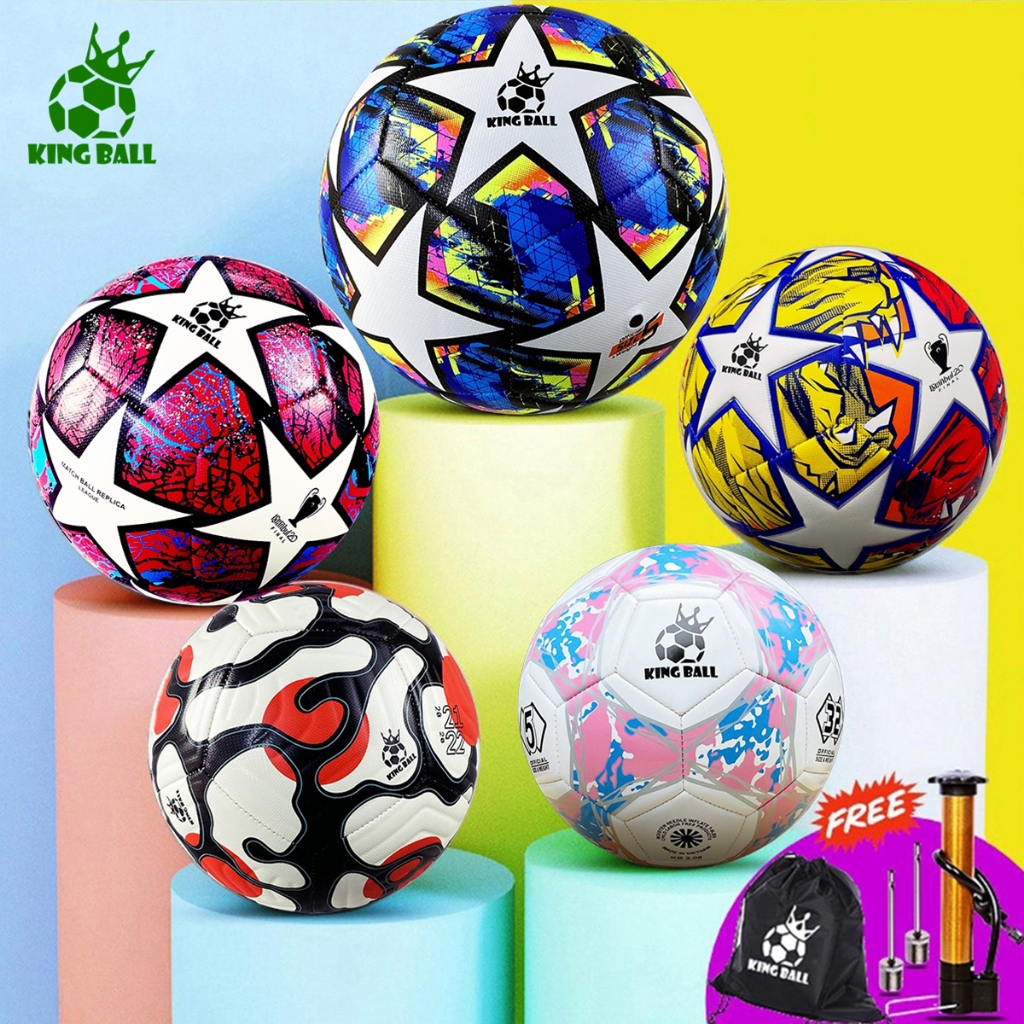 Trái Banh King Ball Size Số 4 5 Chính Hãng Quả Bóng Đá Da Cho Trẻ Em ...
