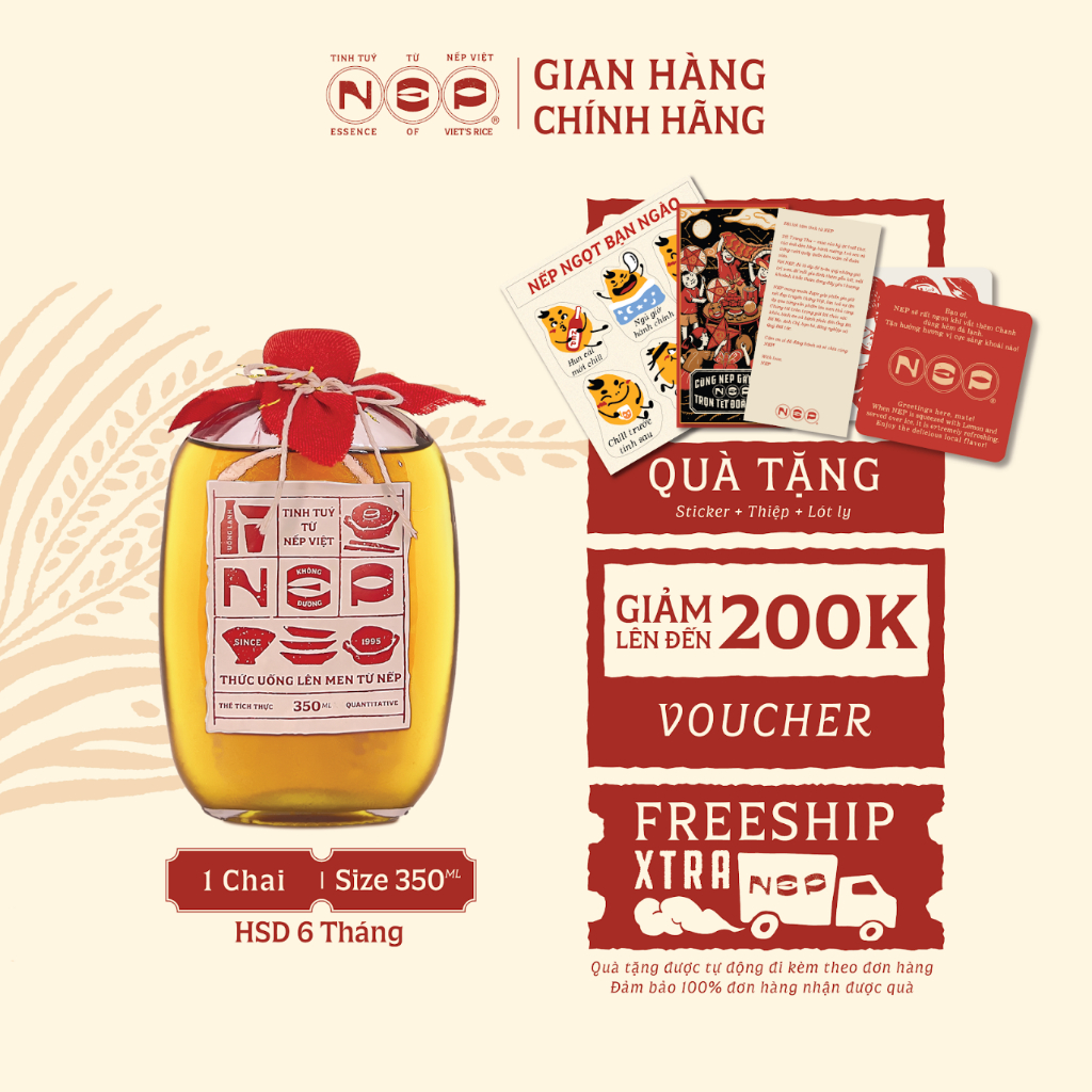 Nước Nếp Lên Men NEP 1995 – Đặc Sản Việt, Quà Tặng Văn Hoá 350ml ...