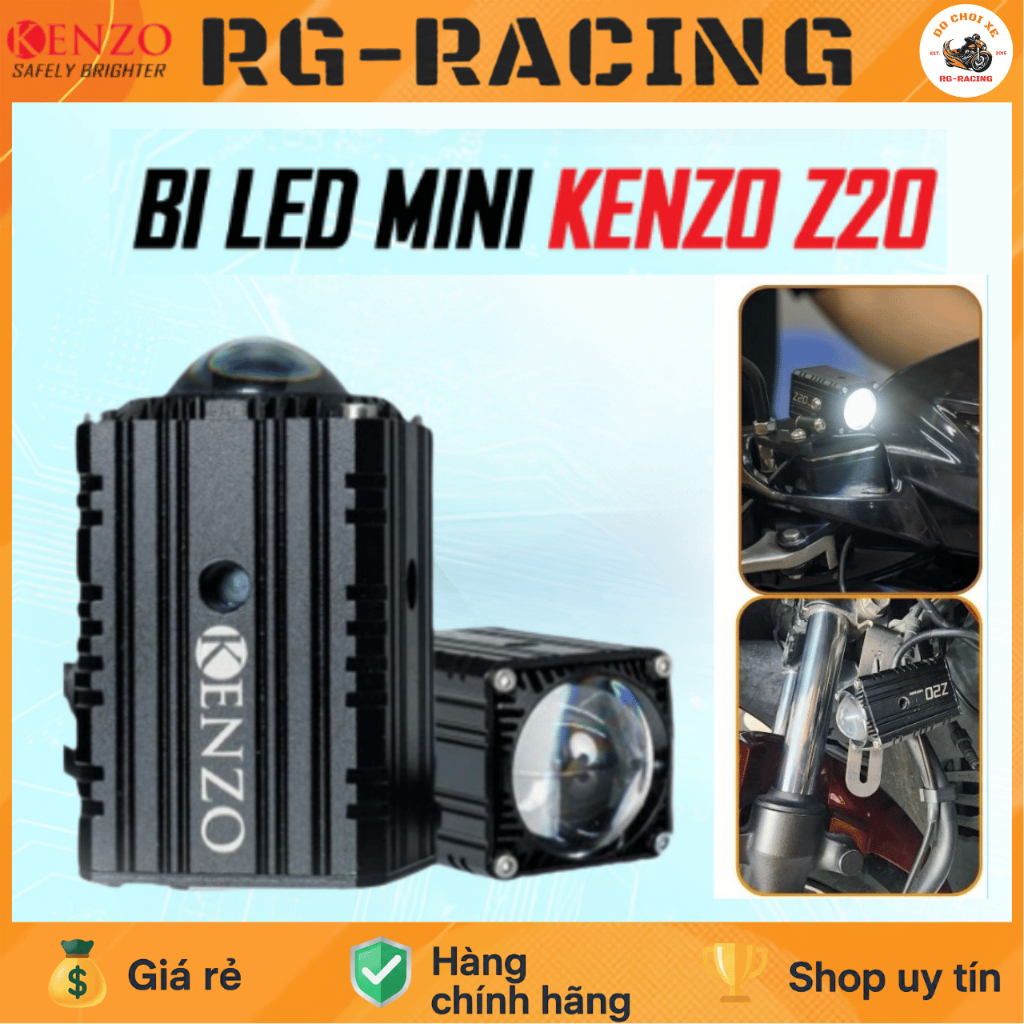 Đèn Trợ Sáng Bi Cầu Mini Kenzo Z20 V3 Bản Mới 28w Công Suất Cao Chống Nước Chính Hãng BH 12T ...