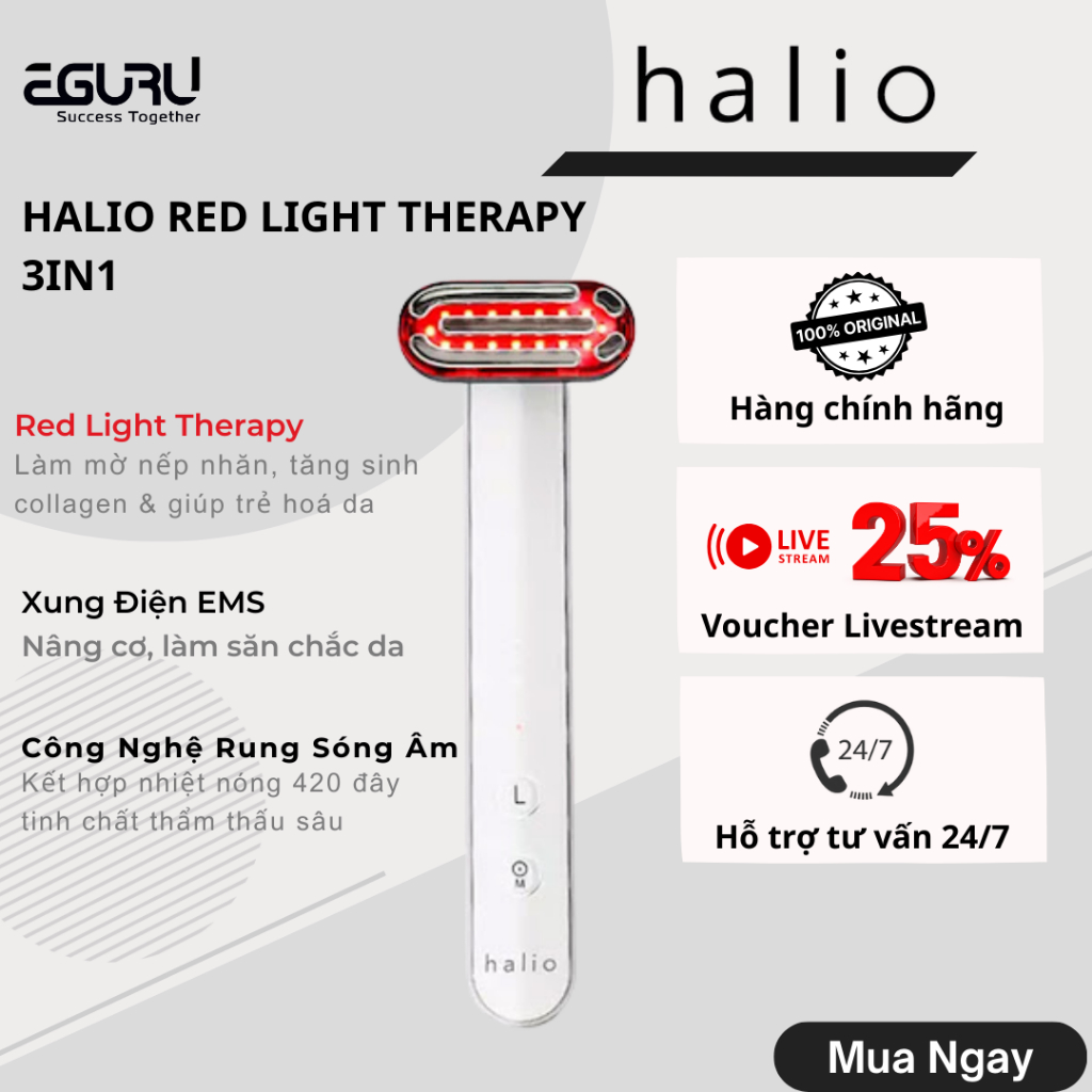 Máy Ánh Sáng Đỏ Tăng Sinh Collagen Halio Red Light Therapy Device 3 In ...