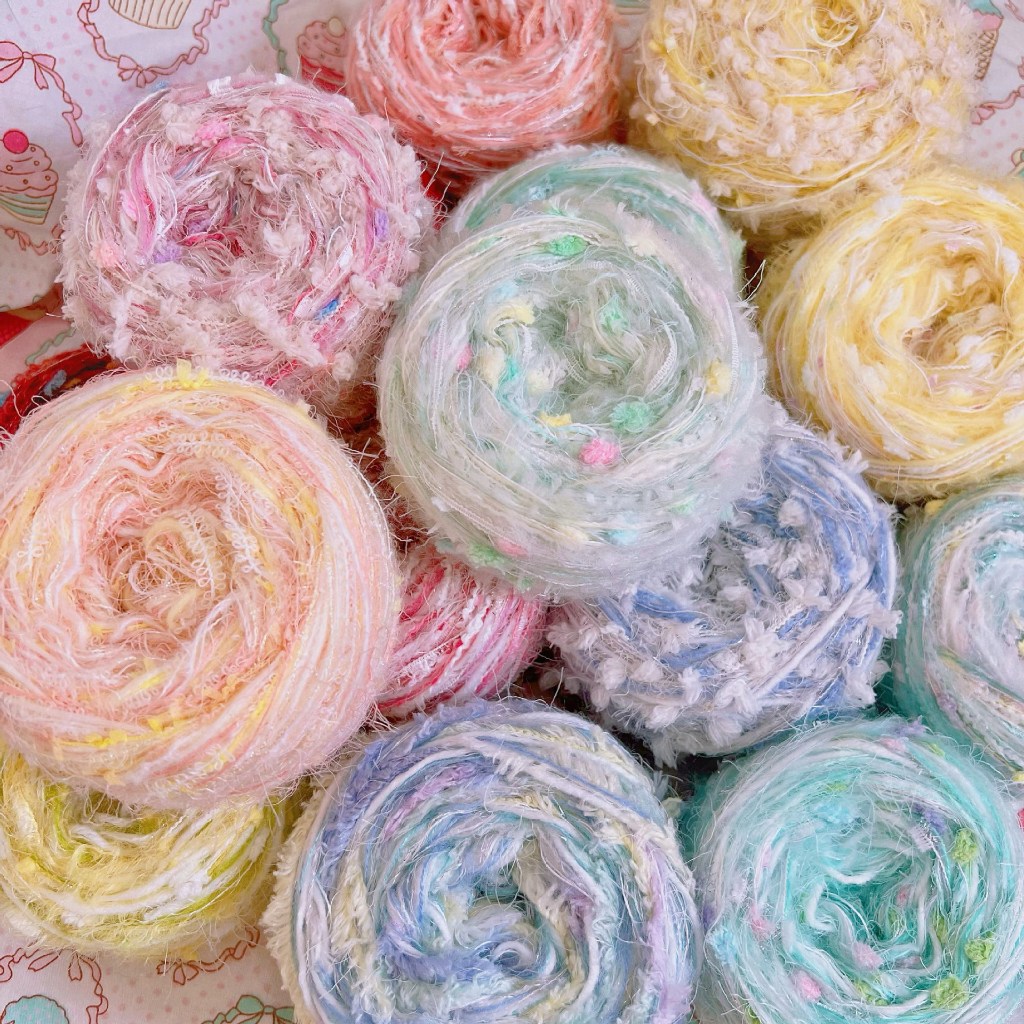 DDENG | Len thiết kế mix sợi cực xinh cuộn 50gr | Shopee Việt Nam