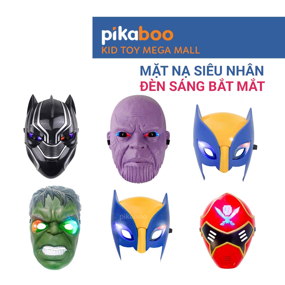 Mặt nạ Trung thu siêu nhân cho bé trai Pikaboo, có đèn sáng nhấp nháy ...