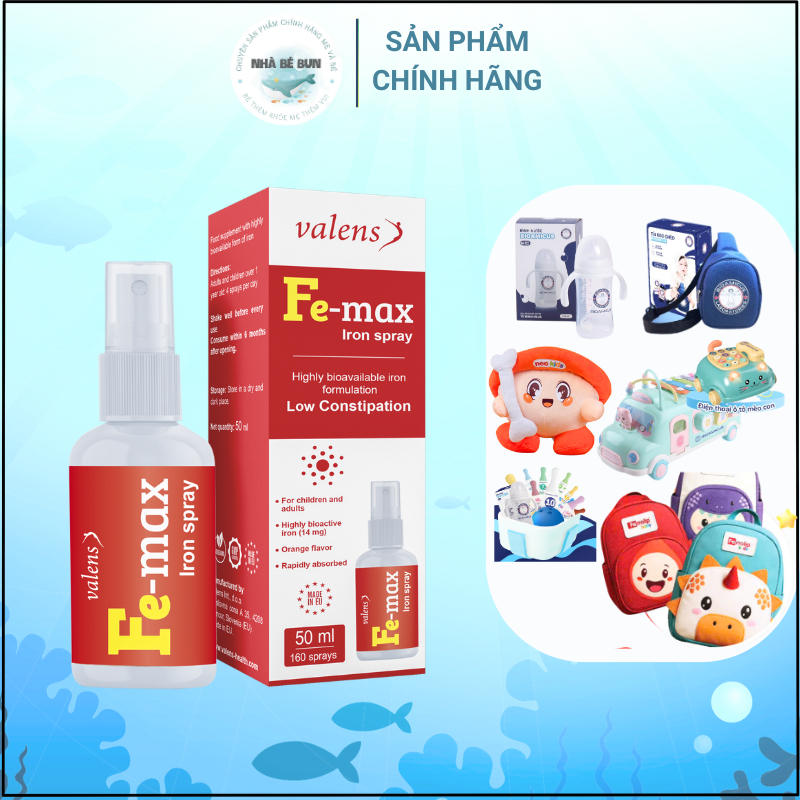 Sắt Xịt Femax Iron Spray Cung Cấp Sắt Cho Bé, Fe max Hỗ Trợ Tạo Máu ...