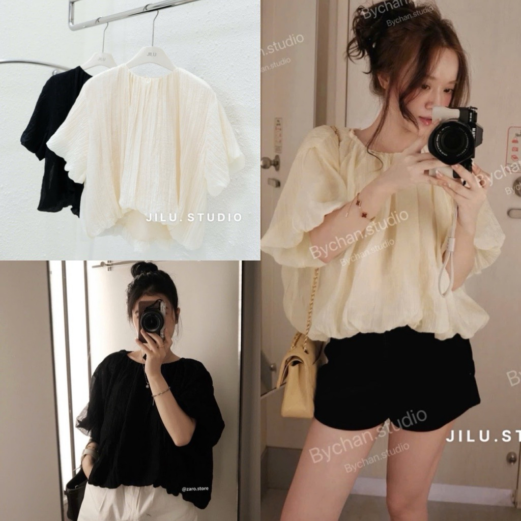 JILU STUDIO - ÁO NỮ DÁNG BÍ CHẤT TƠ THOÁNG MÁT , THIẾT KẾ BASIC NHƯNG ...