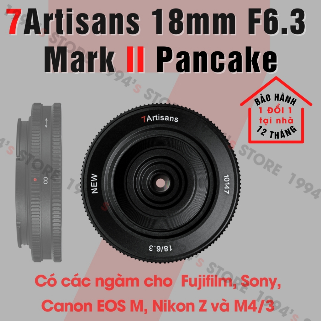 Ống kính 7Artisans 18mm F6.3 Mark II Siêu rộng Siêu nhỏ gọn - Pancake ...
