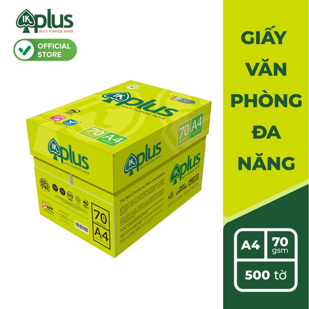 [Có VAT] Thùng Giấy A4 IK Plus 70gsm | Shopee Việt Nam