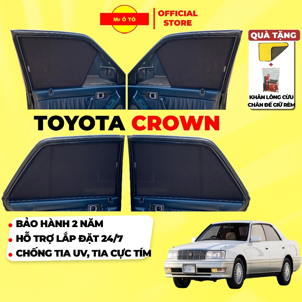 Rèm Che Nắng Xe Toyota CROWN Loại 1 MR Ô.TÔ Chống Tia UV, Tia Cực Tím ...