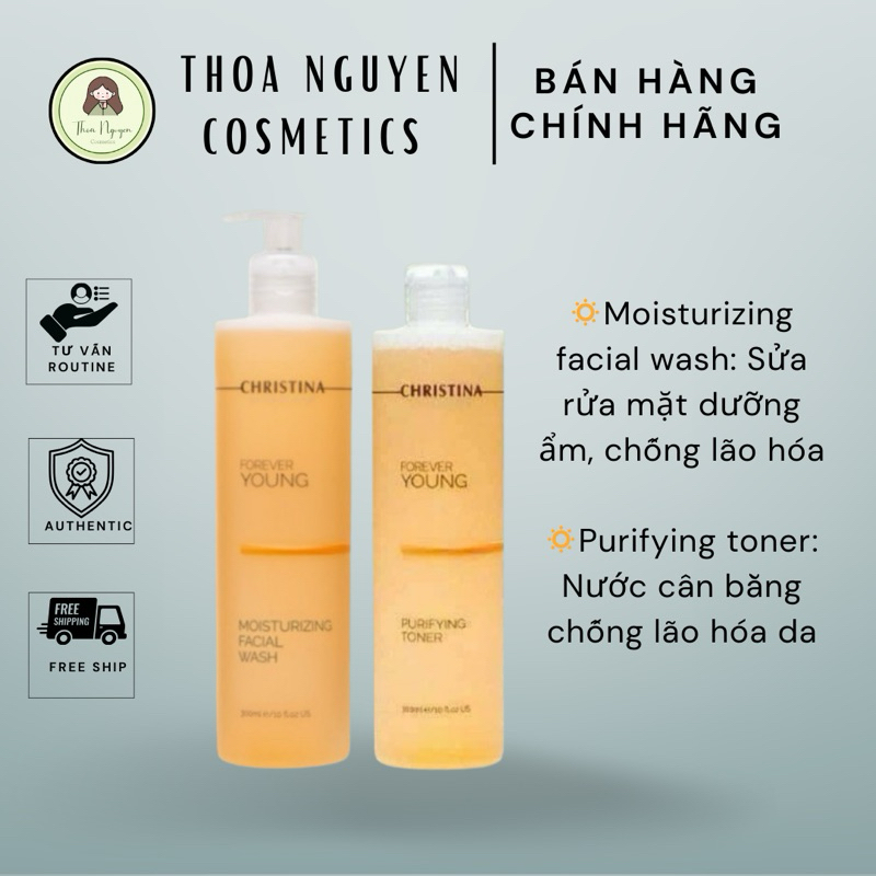 Sữa Rửa Mặt Christina | Toner Christina Forever Young Moisturizing ...
