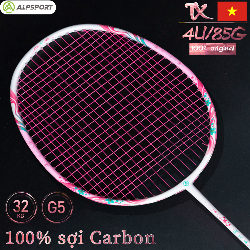 ALP TX Cherry 4U Căng Max 12KG Vợt Cầu Lông Hồng Purple Original 100% ...