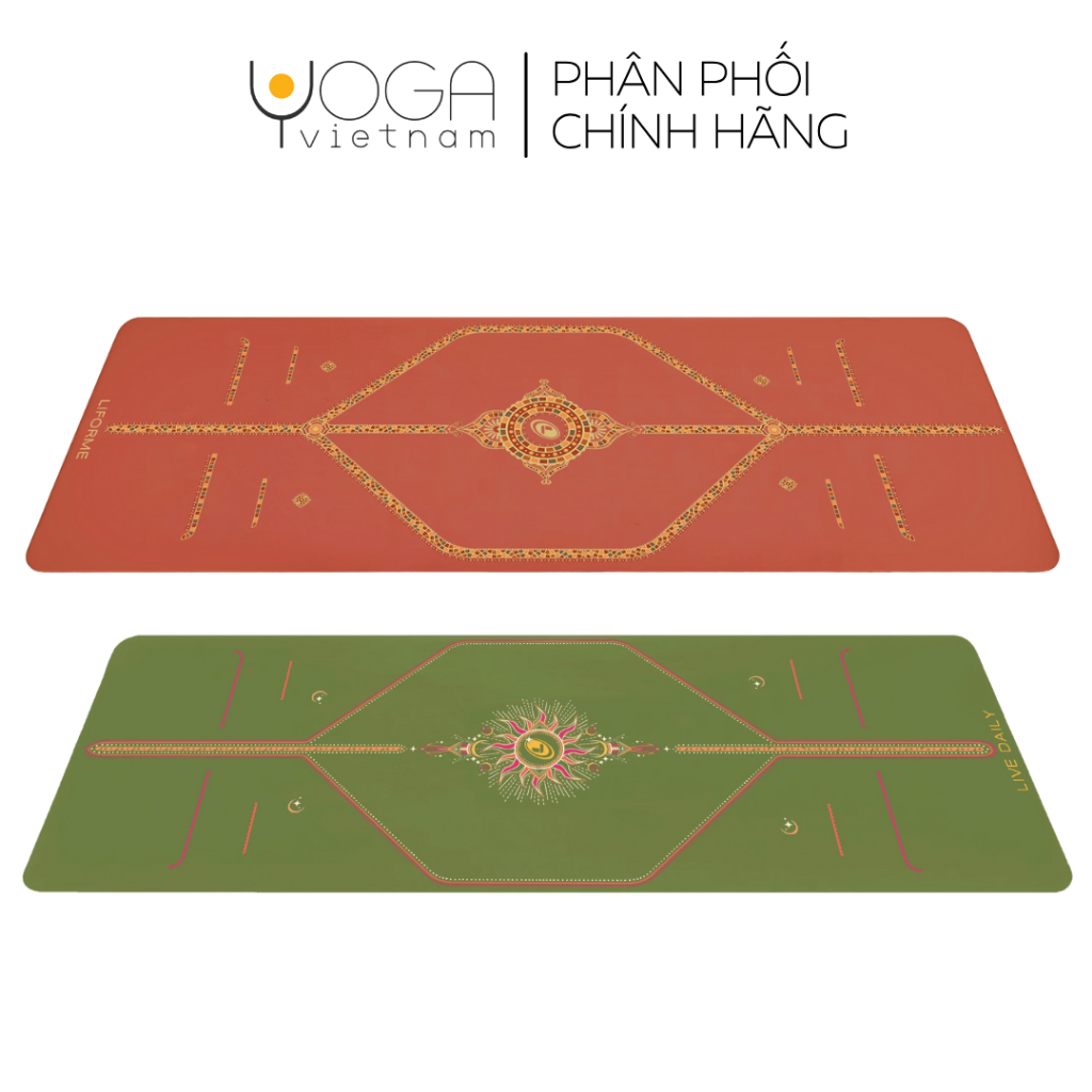 Thảm tập yoga Liforme Tantalising Terracotta & LIVE DAILY 4.2mm ...