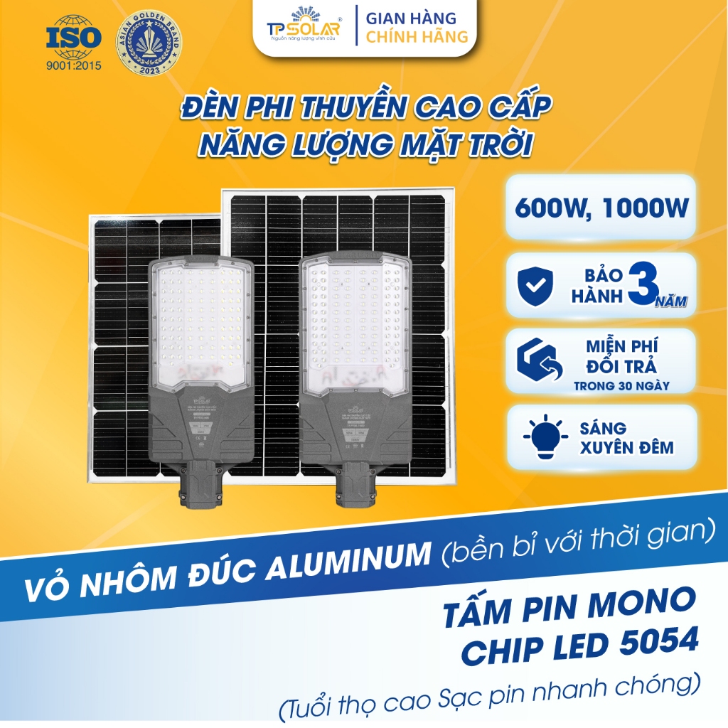 Đèn Năng Lượng Mặt Trời Bàn Chải Cao Cấp TP SOLAR 600W,1000W Siêu Sáng ...