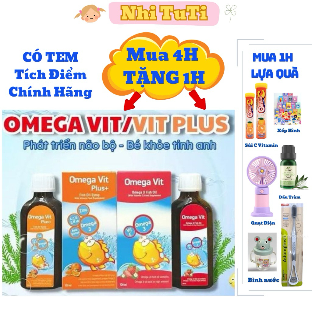 [Chính Hãng] Omega Vit / Omega Vit Plus : Bổ Sung Omega 3,DHA, Vitamin ...