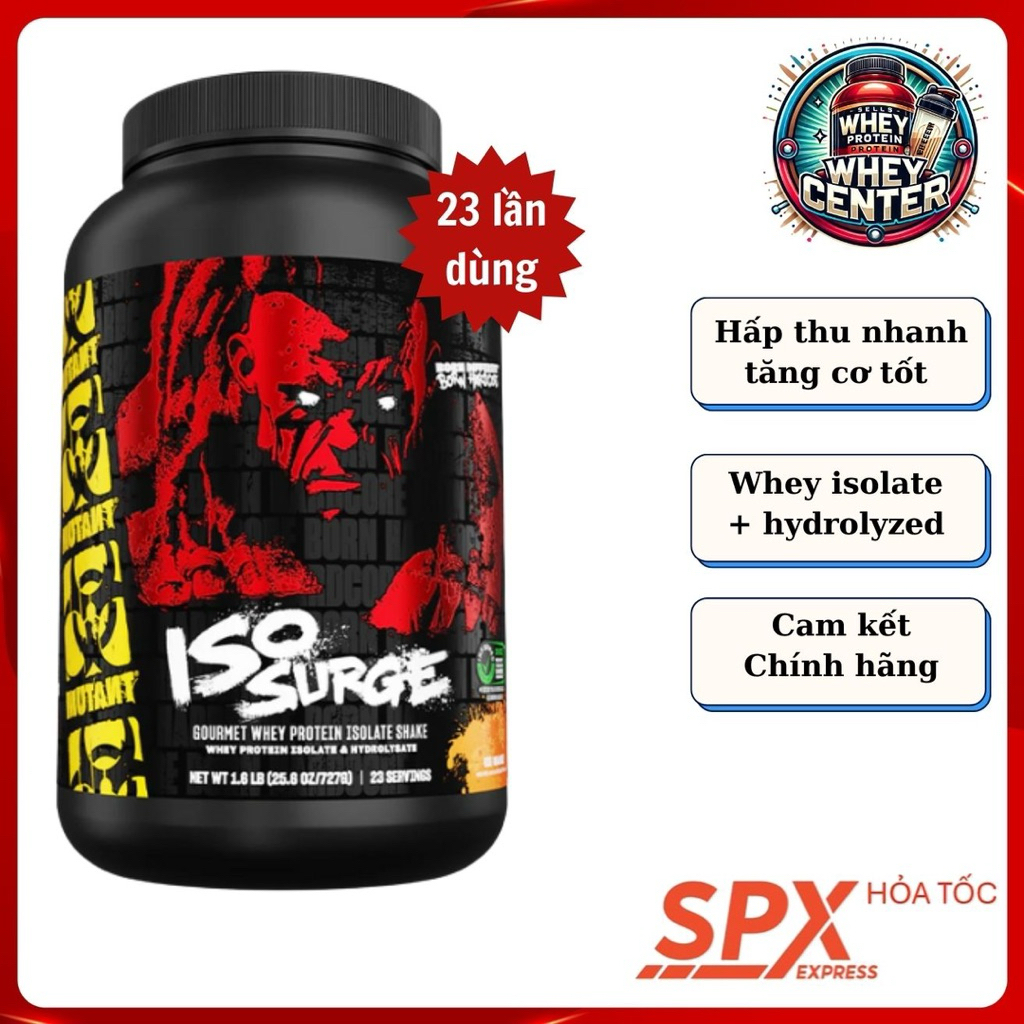 Iso Surge Mutant (1,6lbs) - Whey Protein tinh khiết hấp thu nhanh, hỗ ...