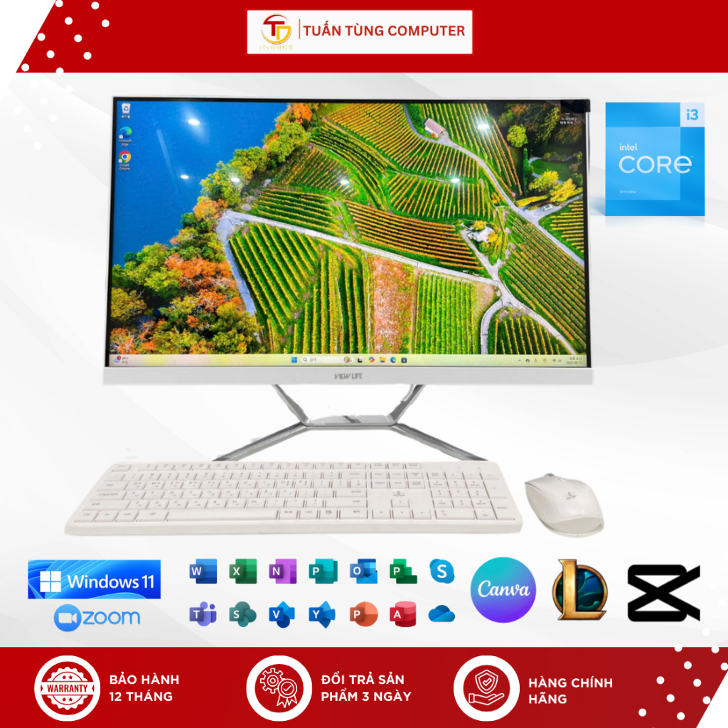 Máy tính PC All in One ViewLife AP-238 i3-1315U - 23.8 inch IPS Full HD ...