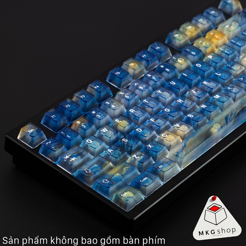 Keycap Starry Night Trong Suốt 122 Phím – Cherry Profile ABS Xuyên LED ...
