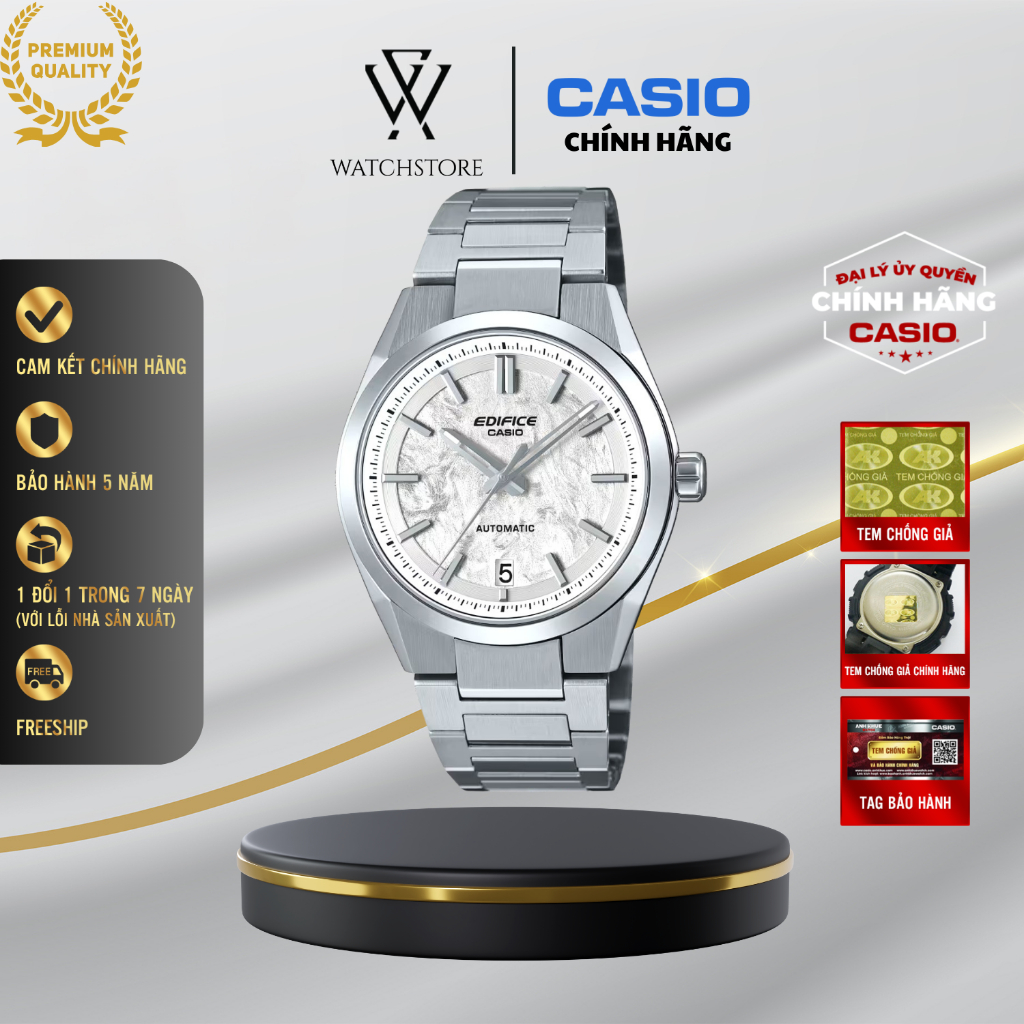 Đồng Hồ Cơ Nam Casio Edifice EFK-100D-7ADR Màu Trắng Meteorite Mặt Kính ...