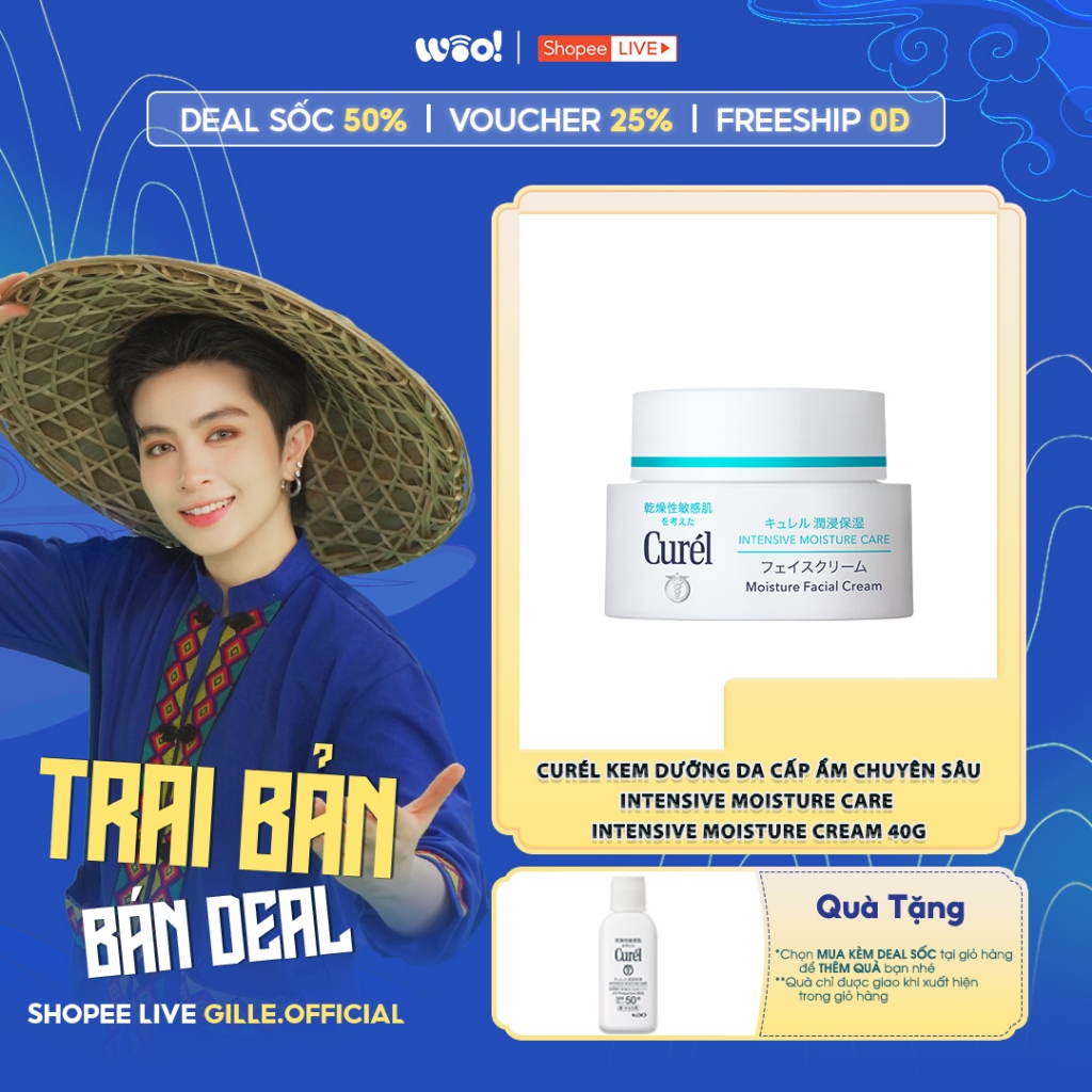 [14.9 LIVE GIL LÊ] Kem Dưỡng Da Cấp Ẩm Chuyên Sâu Curel Intensive ...