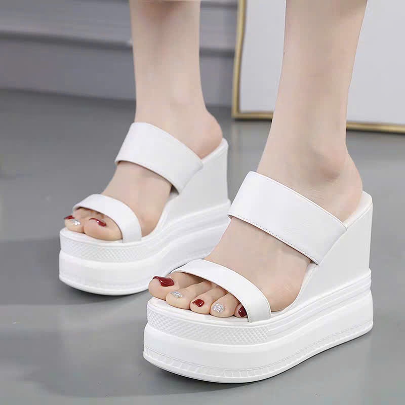 [ MIỄN PHÍ VẬN CHUYỂN] DÉP XUỒNG DA 2 QUAI BẢN CAO 12P T17 | Shopee Việt Nam