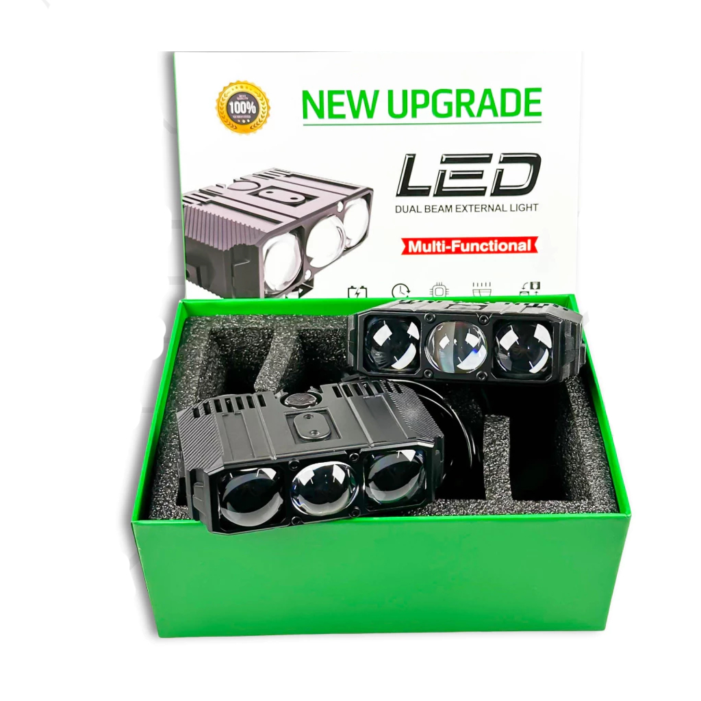 Đèn LED Trợ Sáng Bi Cầu Cao Cấp CX3 - 85W 3 Bi Cầu, Cos Trắng Pha Vàng ...