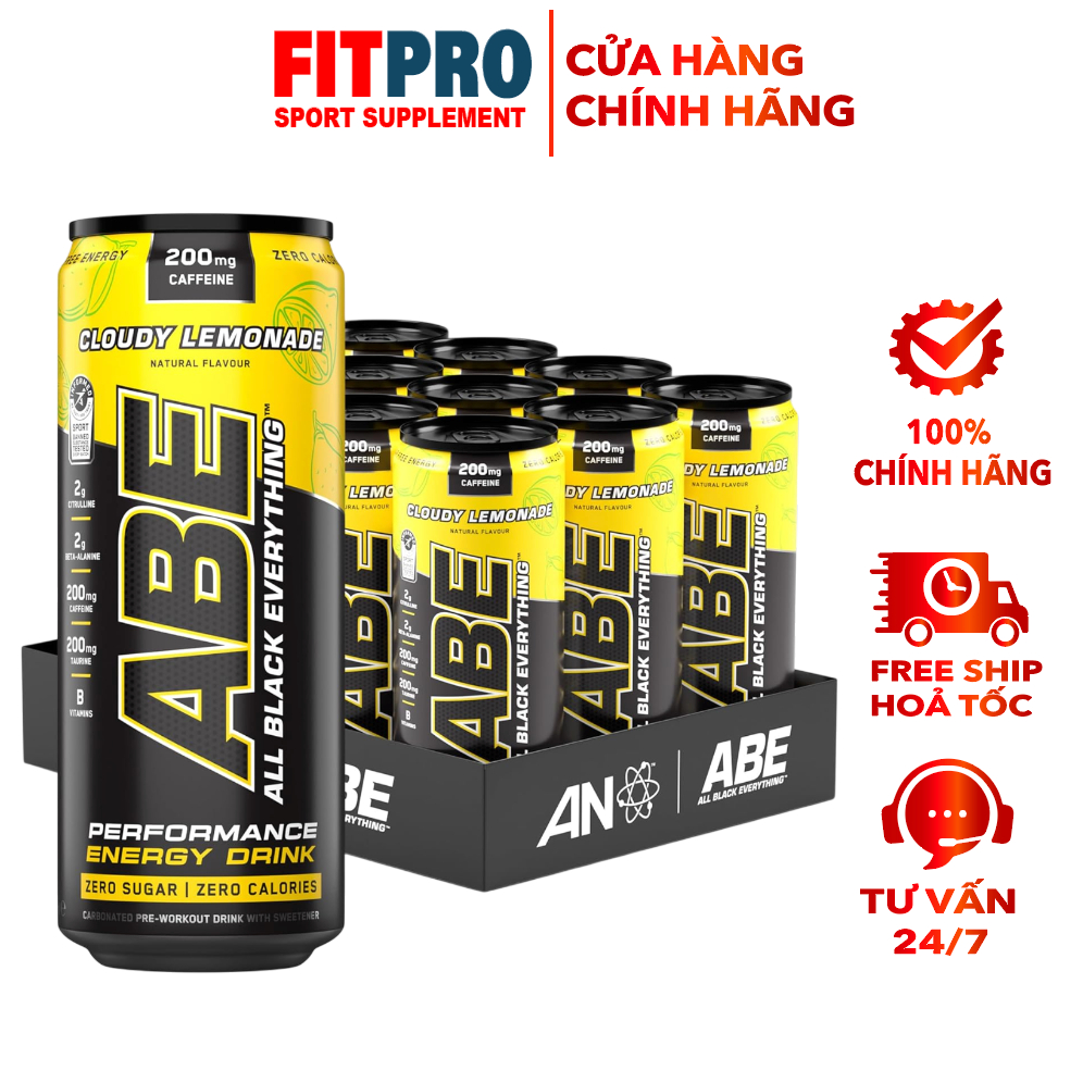 Applied Nutrition ABE Pre-Workout Dạng Lon (12 Lon), Hỗ Trợ Tăng Sức ...