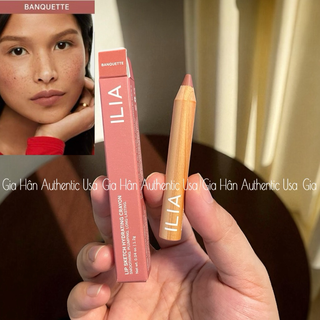Son chì dưỡng ẩm ILIA Lip Sketch Hydrating Crayon – Màu Banquette | Shopee Việt Nam