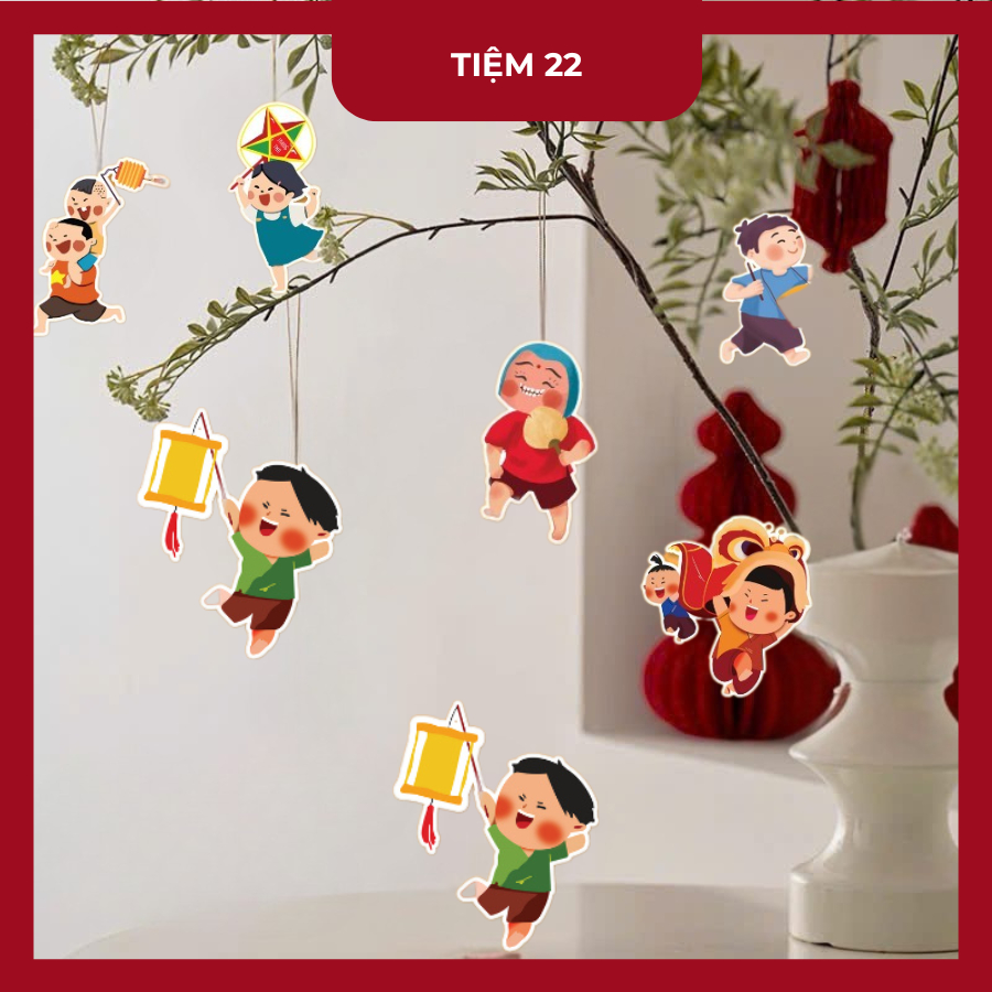 SET 30 Tag treo trang trí Trung Thu dễ thương 2025 - Sticker chủ đề ...
