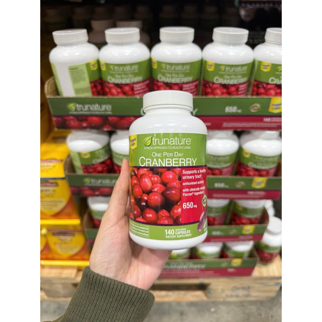 [ĐỦ BILL STORE + AIR] Viên uống Trunature Cranberry 650mg hủ 140 viên ...