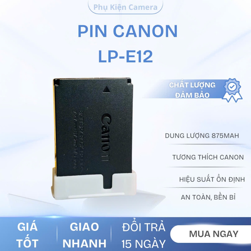 Pin thay thế Canon LP-E12 - Pin máy ảnh Mirrorless & DSLR tương thích ...