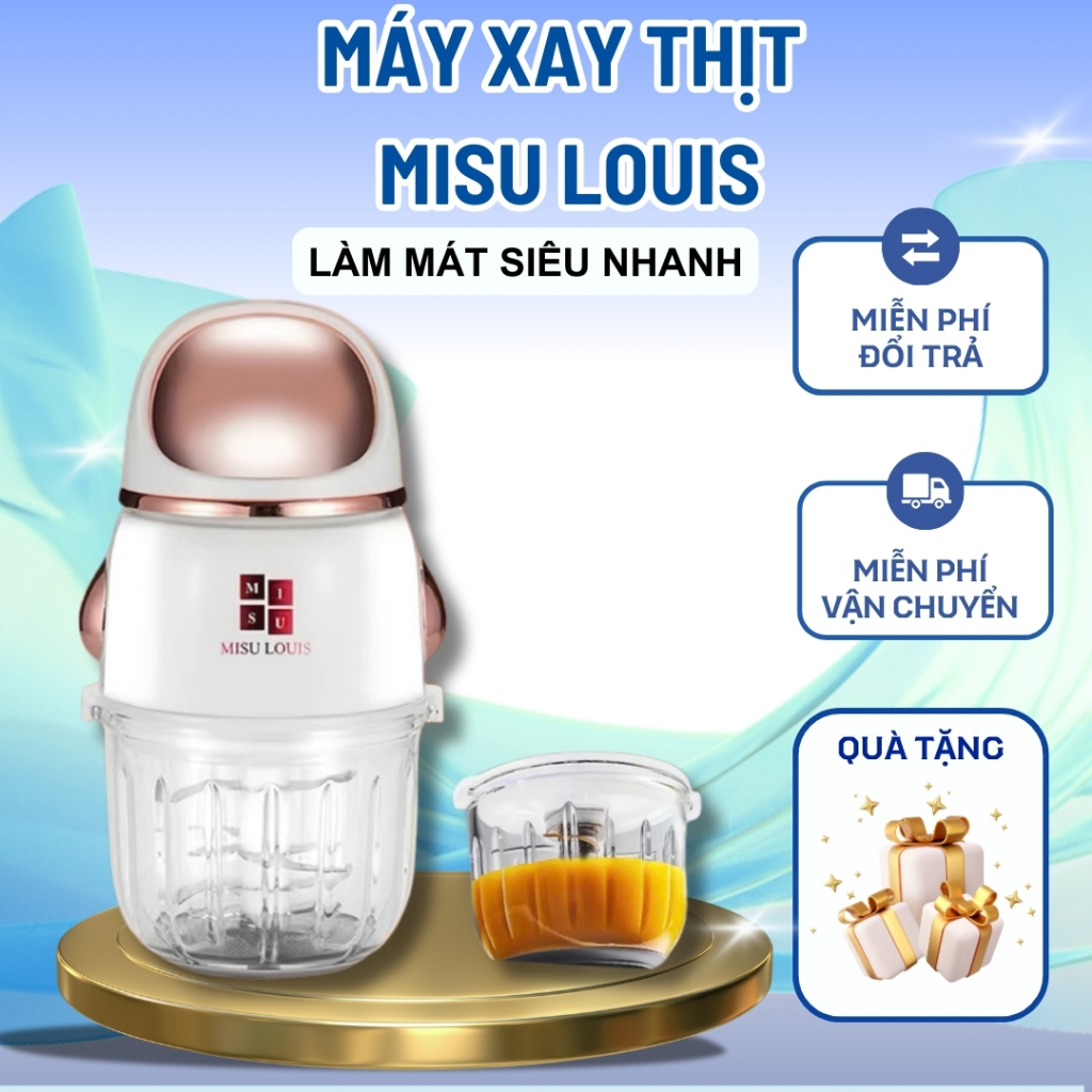 Máy Xay Thịt Đa Năng 300ML Misu Louis – Cối Thủy Tinh, 6 Lưỡi Dao, 200W ...