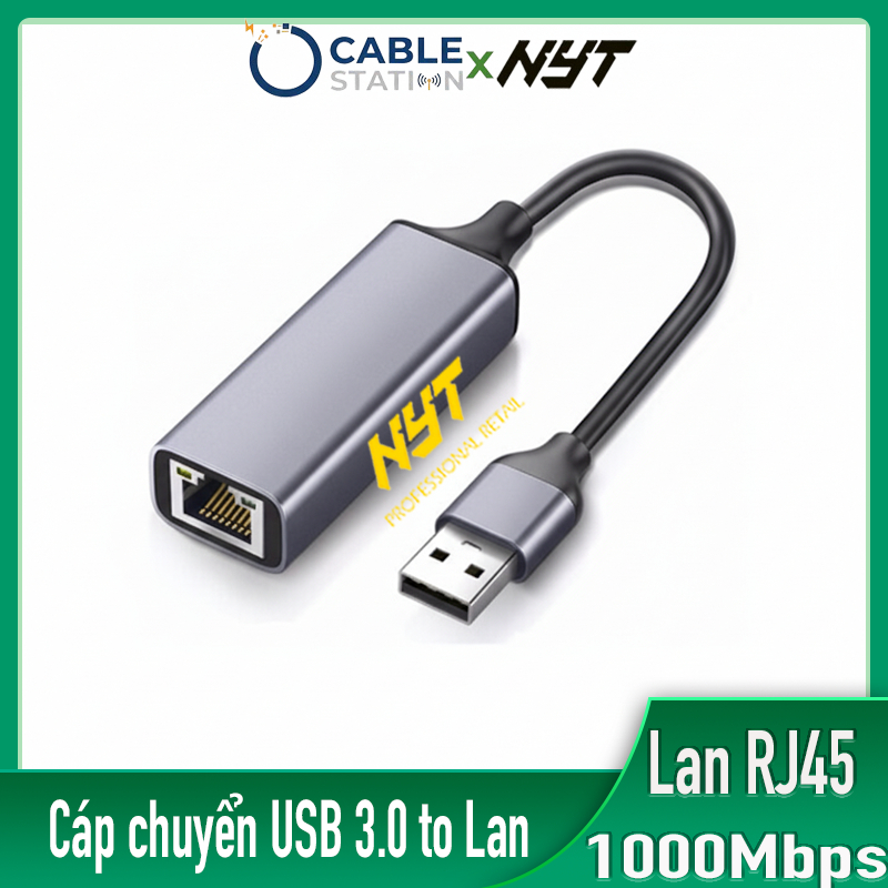 USB to Lan, Cáp chuyển USB 3.0 to Lan hỗ trợ 10/100/1000 Mbps | Cable ...