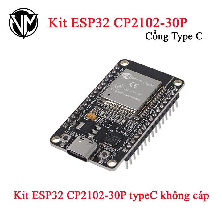 Kit ESP32 CP2102 Type-C – Board WiFi Bluetooth tích hợp USB Type-C cho ...