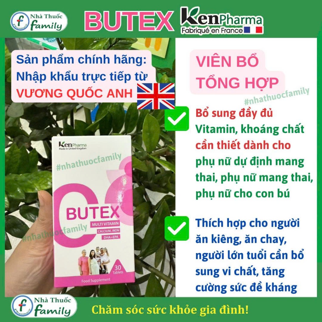BUTEX - Vitamin Tổng Hợp Nhập Khẩu Anh (KenPharma) | Multivitamin Bổ ...