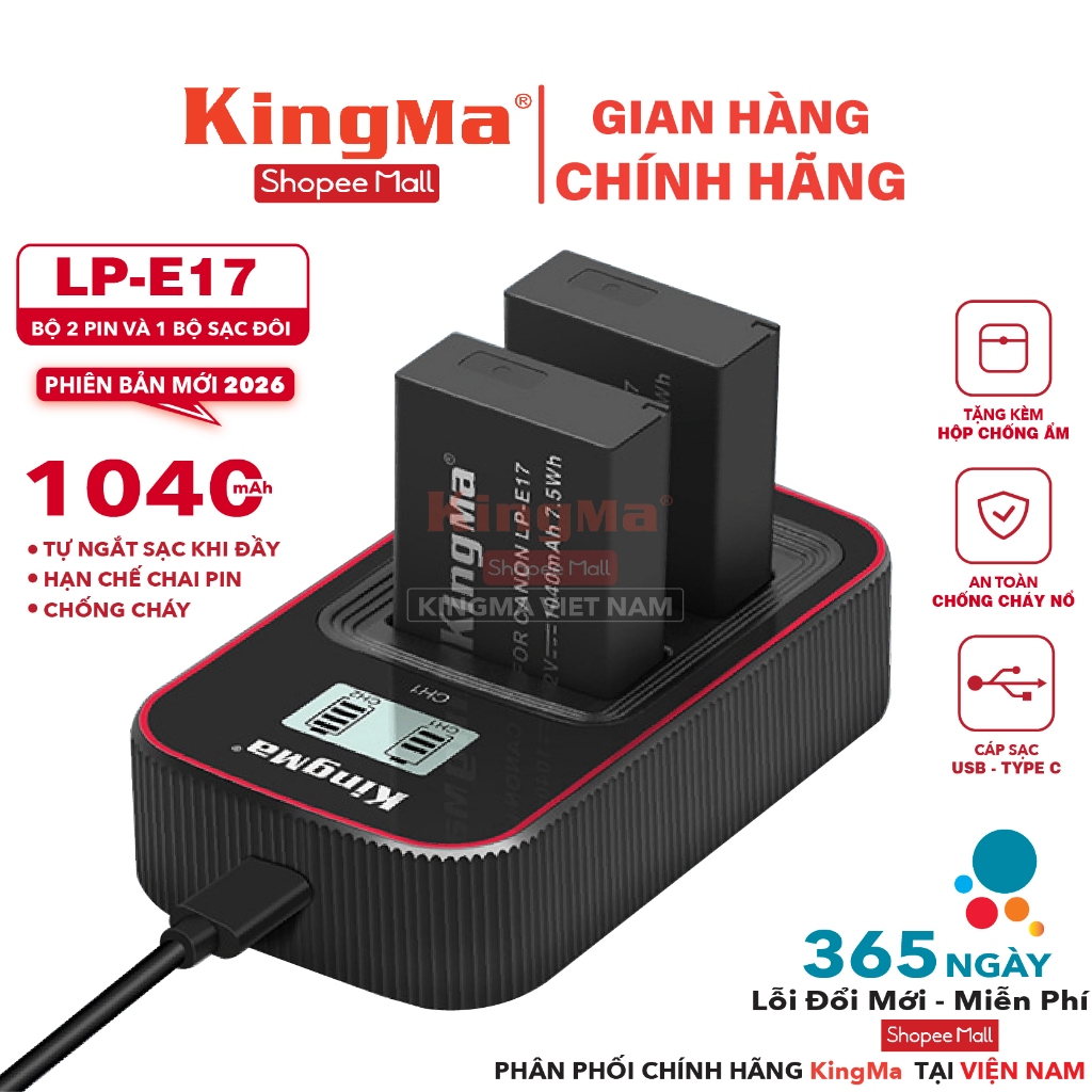 Bộ Sạc Đôi LP-E17 KingMa Và Pin KingMa LP-E17 Cho Máy Ảnh Canon. Bản ...