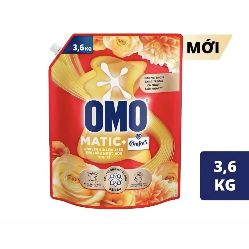 Nước Giặt Omo Matic + Comfort Cửa Trước Túi 3,6kg | Shopee Việt Nam