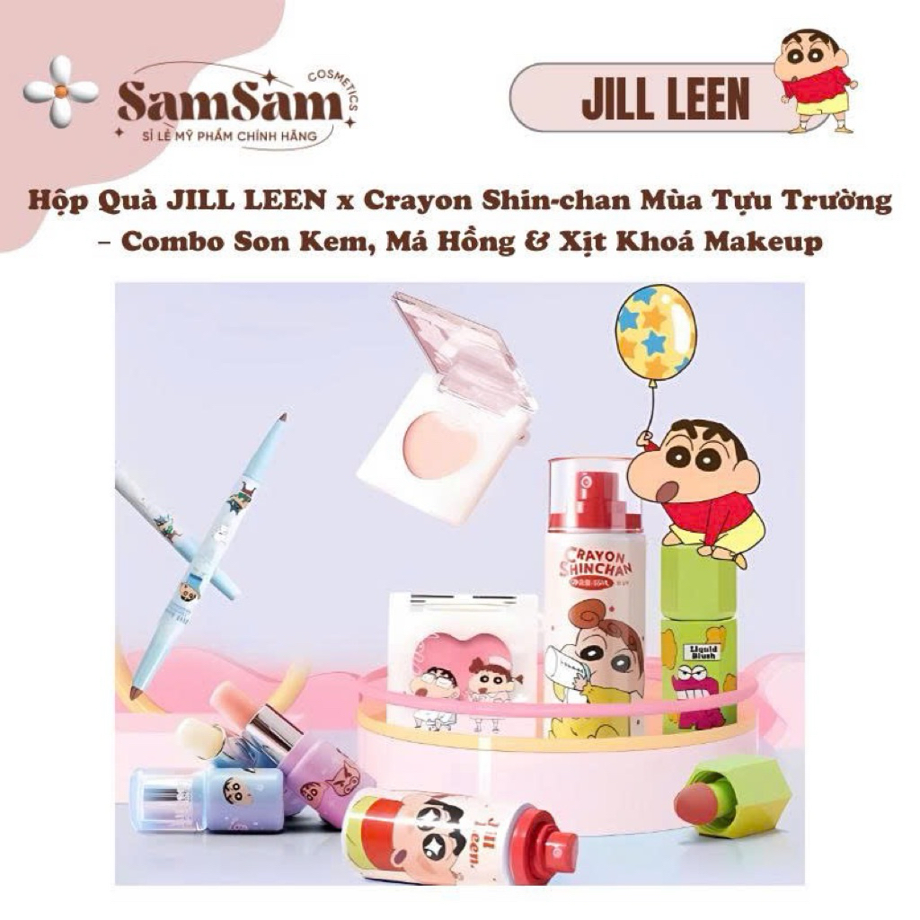 (HOẢ TỐC) Set Makeup Jill Leen x Shin-chan – Phiên Bản Hộp Quà Mùa Tựu ...