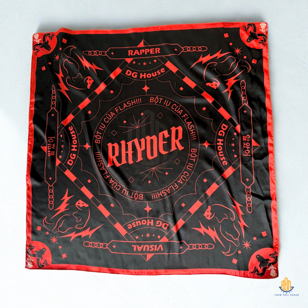 KHĂN BANDANA DG house Rhyder QUANG ANH Flash, BBN Your Full House, lụa ...