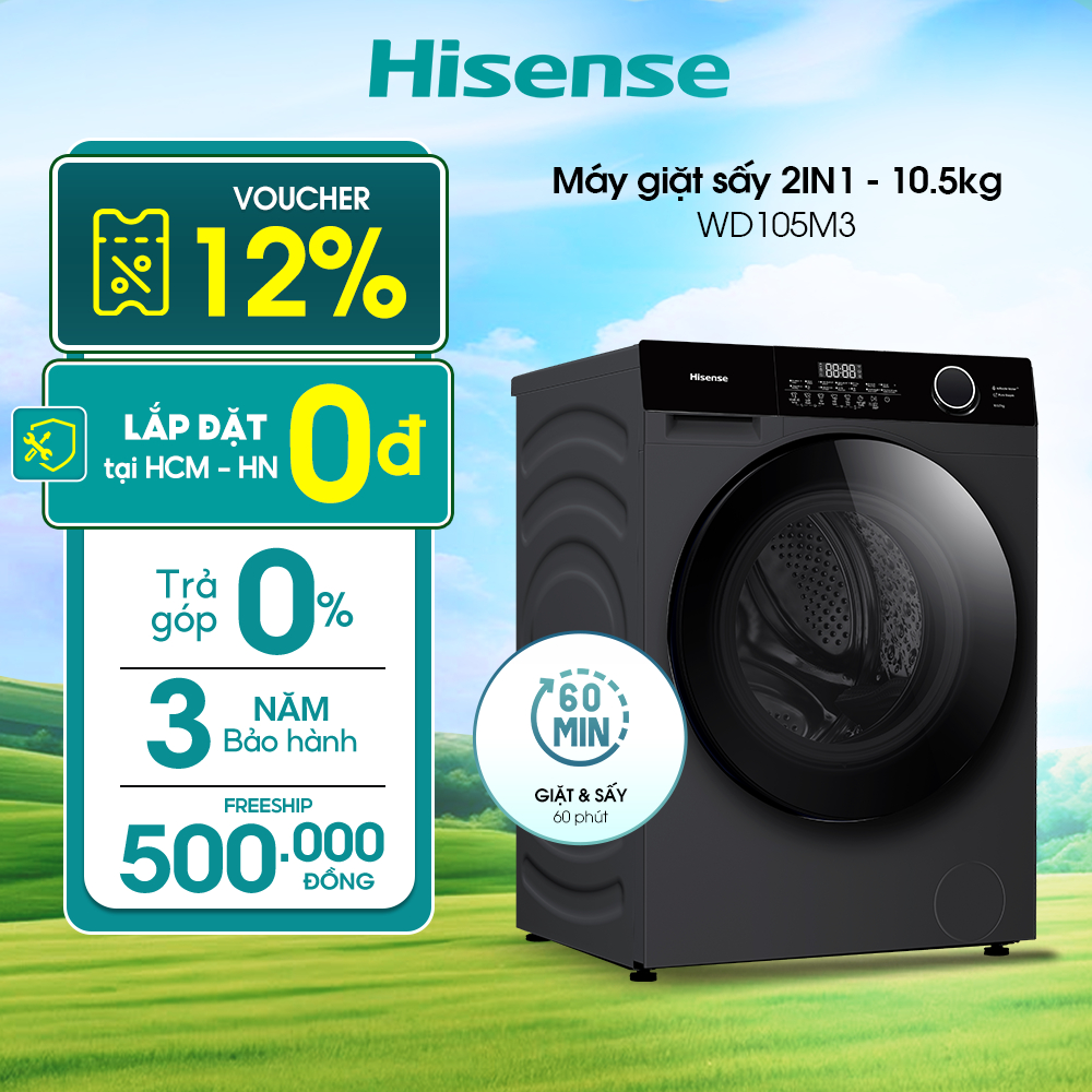 [Shopee - Lắp đặt 0Đ HCM HN] Máy Giặt Sấy Hisense AI BLDC Inverter ...