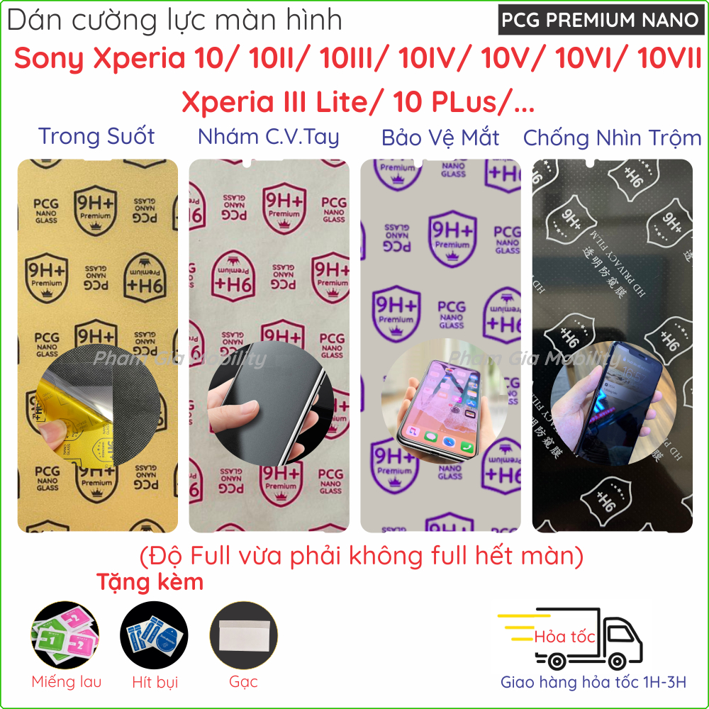 Dán cường lực màn hình cho Sony Xperia 10 Ace mark 2 3 4 5 6 7 ( II III ...