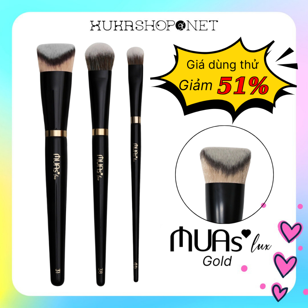 Cọ Lẻ Mua.s Lux Gold Cọ Nền, Cọ Che Khuyết Điểm, Cọ Má Hồng Chất Lông Mềm Mịn Chuyên Nghiệp ...