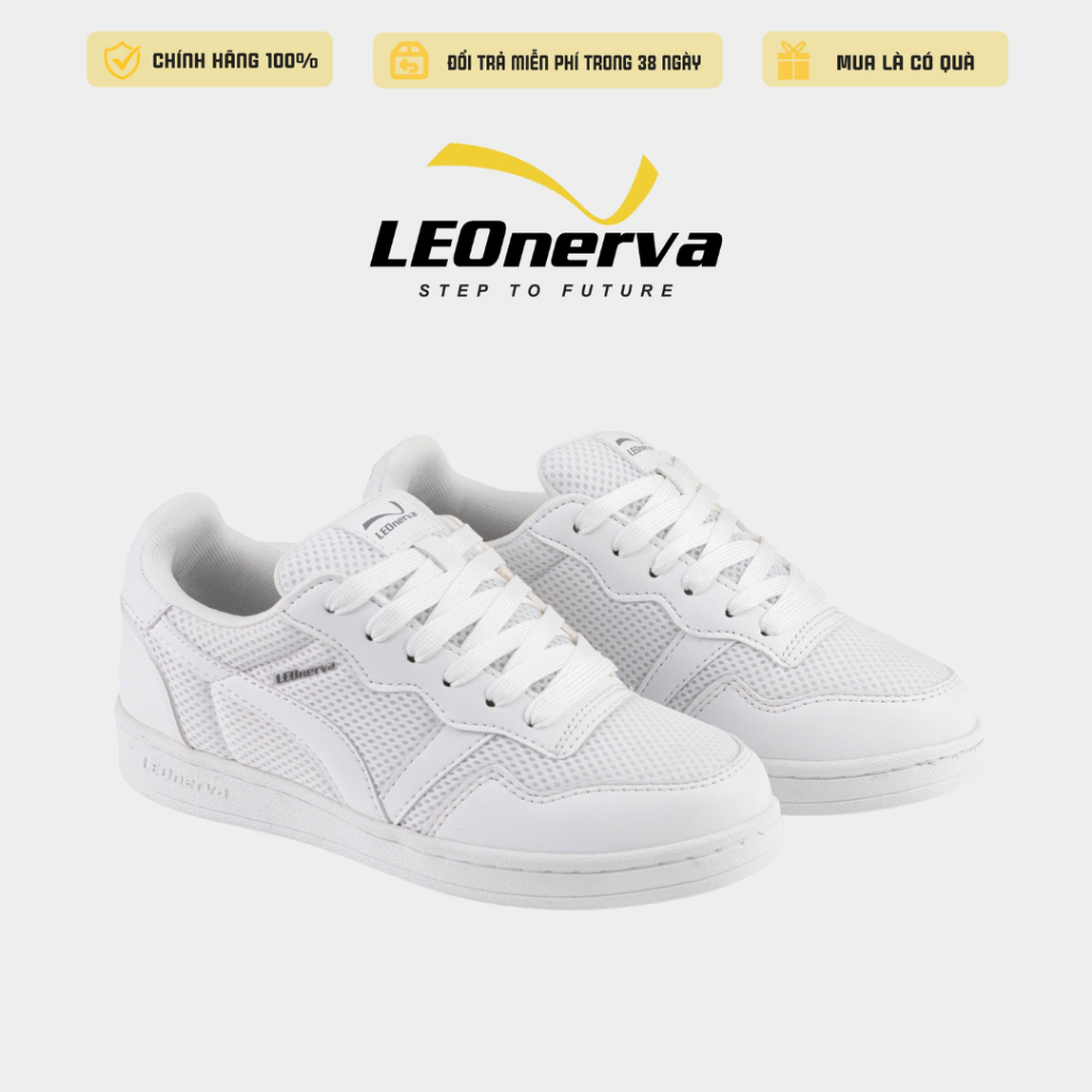 Giày Thể Thao Sneaker Unisex LEOnerva 808 Lưới VS1 - Trắng Full ...